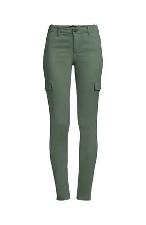 LANDS' END Mid Rise Slim Cargo Chino Pants - Lily Pad Green
