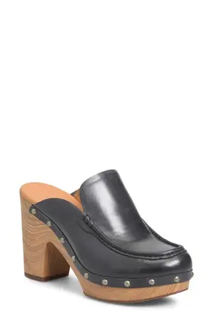 Kork-Ease® Spencer Platform Clog - Black Leather