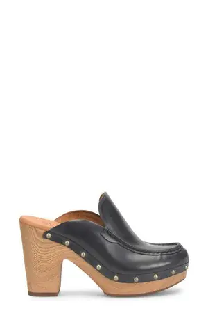 Kork-Ease® Spencer Platform Clog - Black Leather
