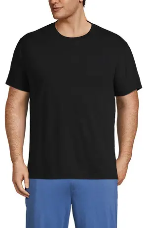 LANDS' END Crewneck Undershirt 3 Pack - Black