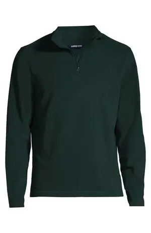 LANDS' END School Uniform Long Sleeve Interlock Polo Shirt - Red
