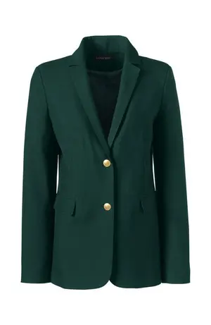 LANDS' END School Uniform Hopsack Blazer - Evergreen