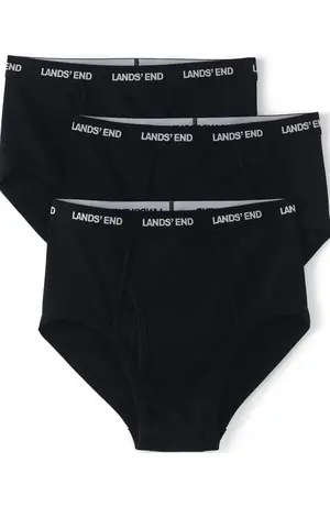 LANDS' END Knit Briefs 3 Pack - Black