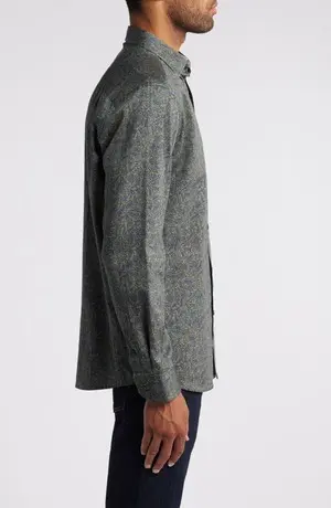 Johnston & Murphy Foliage Print Button-up Shirt