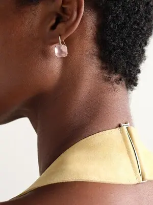 Mateo 14-karat Gold, Topaz And Diamond Dangle Earrings