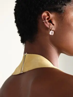 Mateo 14-karat Gold, Topaz And Diamond Dangle Earrings