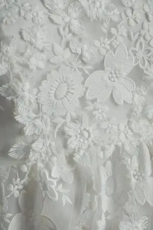 Watters Willowby Lilia Puff-sleeve Lace Empire Wedding Gown