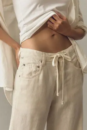 Citizens Of Humanity Brynn Drawstring Linen Trouser Pants