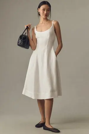 REFORMATION Magnolia Linen Midi Dress