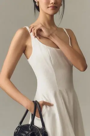 REFORMATION Magnolia Linen Midi Dress