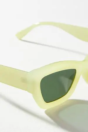 Anthropologie Blocked Cat-Eye Sunglasses - Mint | Editorialist display picture 1