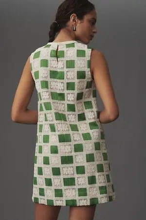 English Factory Crochet Patchwork Shift Dress