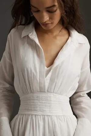 Maeve Long-sleeve Mini Shirt Dress