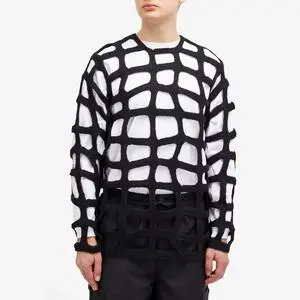 Comme Des Garçons Garment Treated Grid Knit
