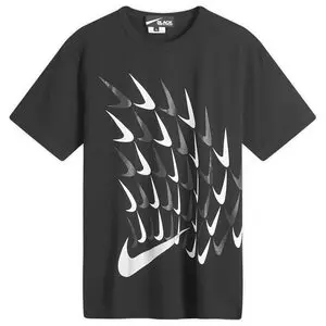 COMME DES GARÇONS BLACK Comme Des Garçons X Nike Vertical Swoosh Print T-shirt - Black