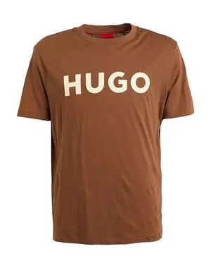 Hugo Man T-shirt Midnight Blue Size M Cotton Brown