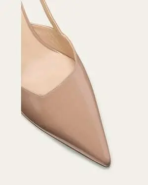 STUART WEITZMAN Vinnie Patent Kitten Slingback Pumps - Black