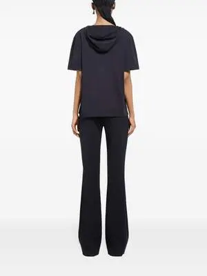 COURREGES Hooded T-shirt - Black