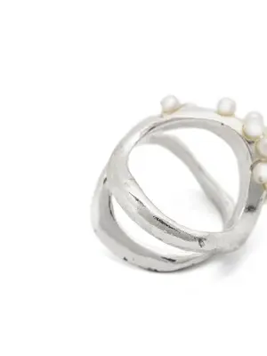BEATRIZ PALACIOS Double-wave Cluster Ring - Silver