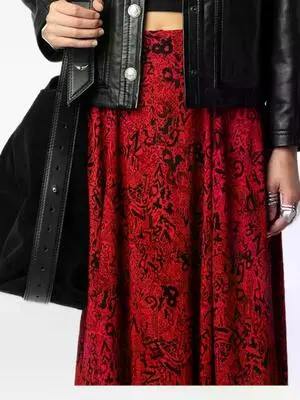 Zadig&Voltaire Joyo Soft Long Skirt - Red