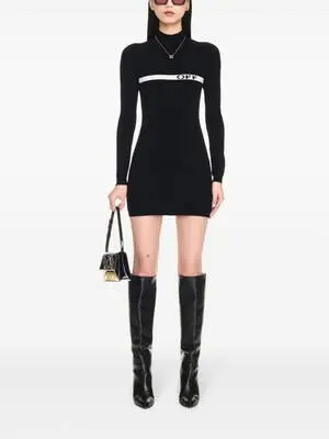 Off-White Intarsia-knit Logo Dress