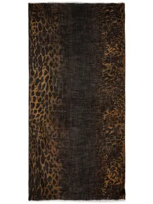 Zadig&Voltaire Leopard-print Scarf - Black