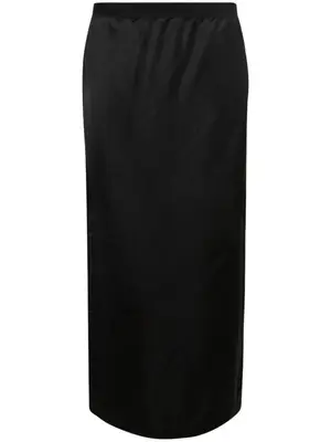 Wardrobe.NYC Satin Midi Skirt