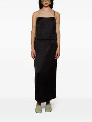 Wardrobe.NYC Satin Midi Skirt