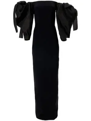 Carolina Herrera Bow-sleeve Off-shoulder Dress