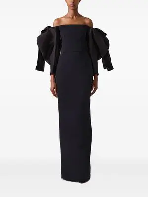 Carolina Herrera Bow-sleeve Off-shoulder Dress