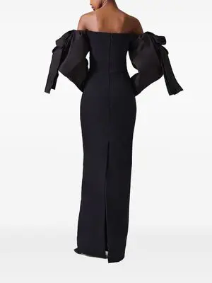 Carolina Herrera Bow-sleeve Off-shoulder Dress