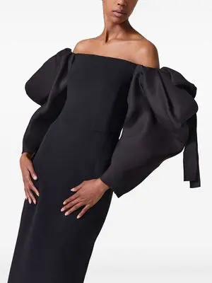 Carolina Herrera Bow-sleeve Off-shoulder Dress