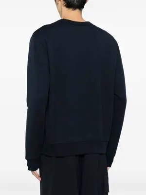 A.p.c. Flocked-logo Sweatshirt - Blue