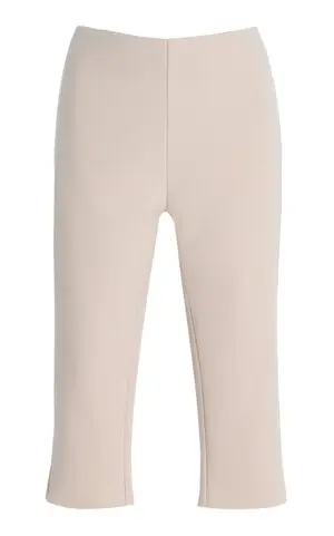 BIRROT Bonded Crepe Capri Pants