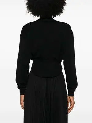 MUGLER Corseted Polo Shirt - Black