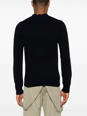 Play Comme Des Garcon Heart-patch Wool Cardigan - Blue