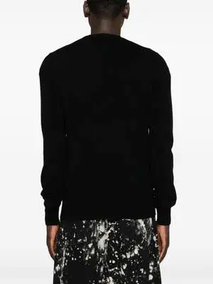 Play Comme Des Garcon Heart-patch Wool Jumper - Black