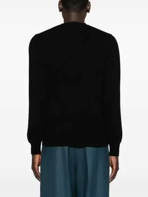 Play Comme Des Garcon Heart-patch Wool Jumper - Black