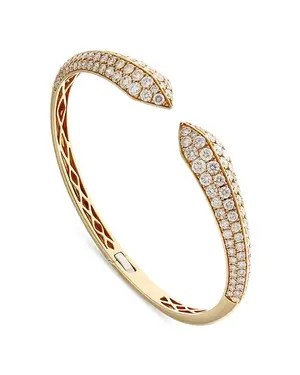 ALBERTO MILANI 18k Yellow Diamond Kiss Cuff Bracelet - Gold
