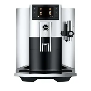 JURA E8 Automatic Coffee Machine In Piano White Chrome