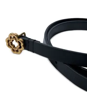 Maje Leather Waist Belt - Black
