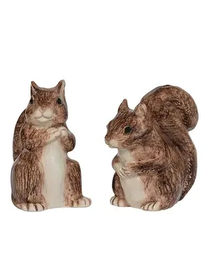 JULISKA Clever Creatures Squirrel Salt And Pepper Set Of 2 - Walnut