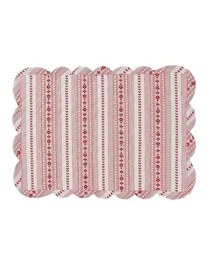 JULISKA Villa Stripe Quilted Placemat - Ruby
