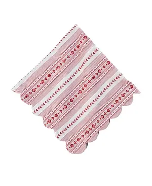 JULISKA Villa Stripe Napkin - Ruby