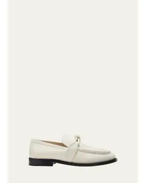 Bottega Veneta Astaire Knot Leather Loafers - String