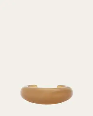 Saint Laurent Saint Laurent Bumpy Moon Cuff Bracelet - Brown Multi