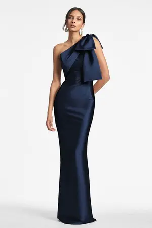 Sachin & Babi One-Shoulder Gown