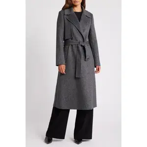 Bcbgmaxazria Belted Trench Coat - Charcoal Twill