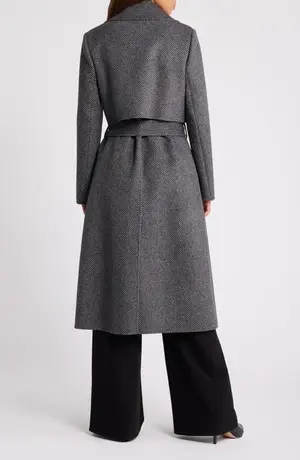 Bcbgmaxazria Belted Trench Coat - Charcoal Twill