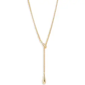 Nordstrom Droplet Curb Chain Lariat Necklace